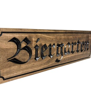Biergarten Sign - Oktoberfest Sign - Home Bar - Outdoor Bar (CWD-499 ...