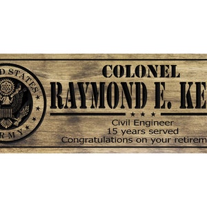 Military Sign-us Army-military Retirement Gift-deployment-personalized ...