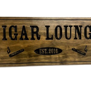 Cigar Bar Sign - Custom Wood Sign - Man Cave Sign (CWD-521) - Etsy