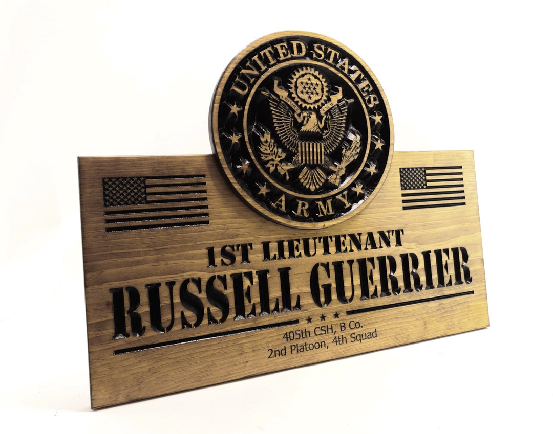 Military Plaque - Retirement Gift - Custom Wood Sign (CWD-745) - Etsy