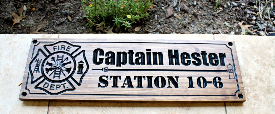 Firefighter Sign-Fire Station sign-Fire Department Sign-Custom | Etsy