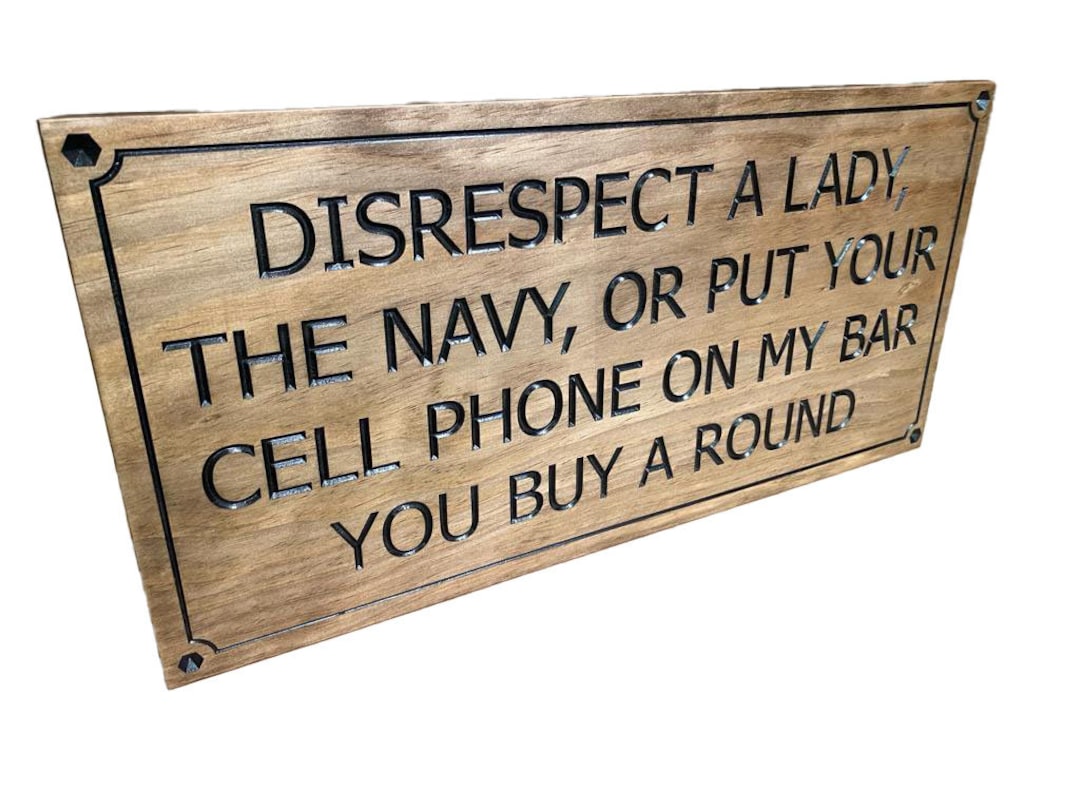 Home Bar Sign- Wooden Bar Sign - Custom Wood Sign - Navy - Top Gun ...