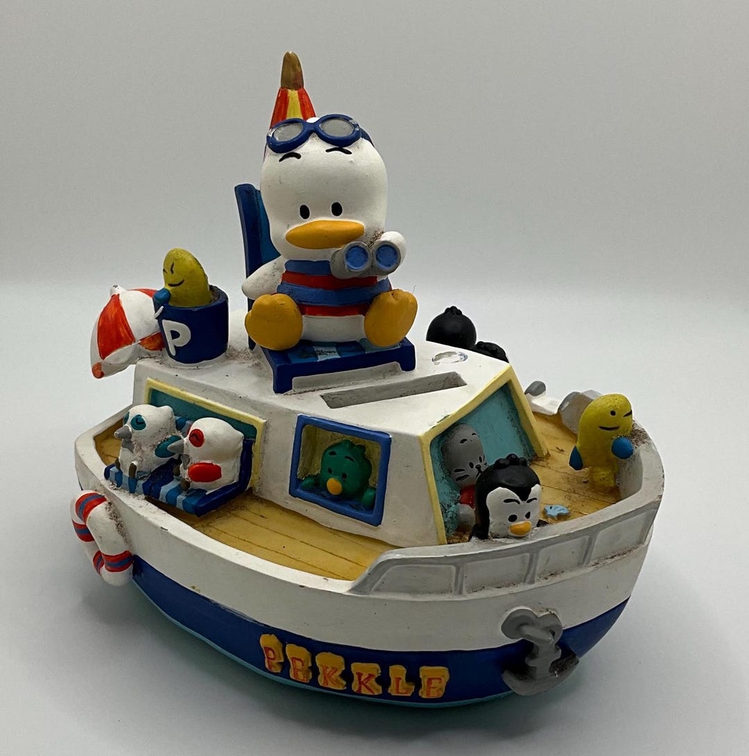 A Very Rare Vintage Sanrio Pekkle Collectible Resin Boat Coin Bank ...