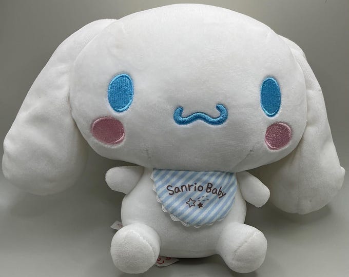 Rare Washable HTF Sanrio 22’ Cinnamoroll 7” Baby Plush Rattle Stuffed ...