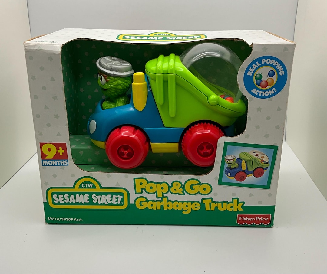 Fisher Price Vintage 1998 Sesame Street Oscar the Grouch Garbage Truck ...
