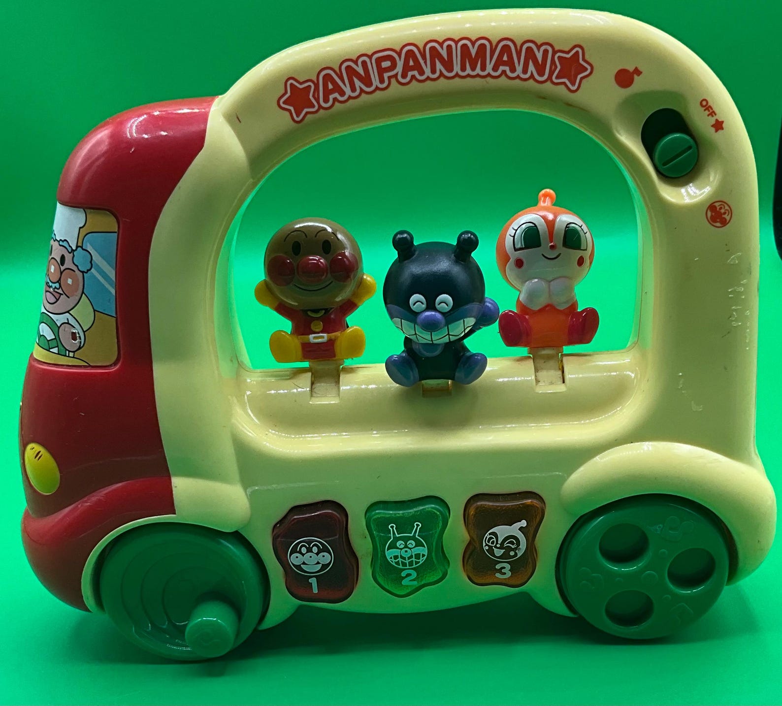 HTF Working VTECH Bandai Melody Anpanman Bus Japanese Speaking Vntg ...