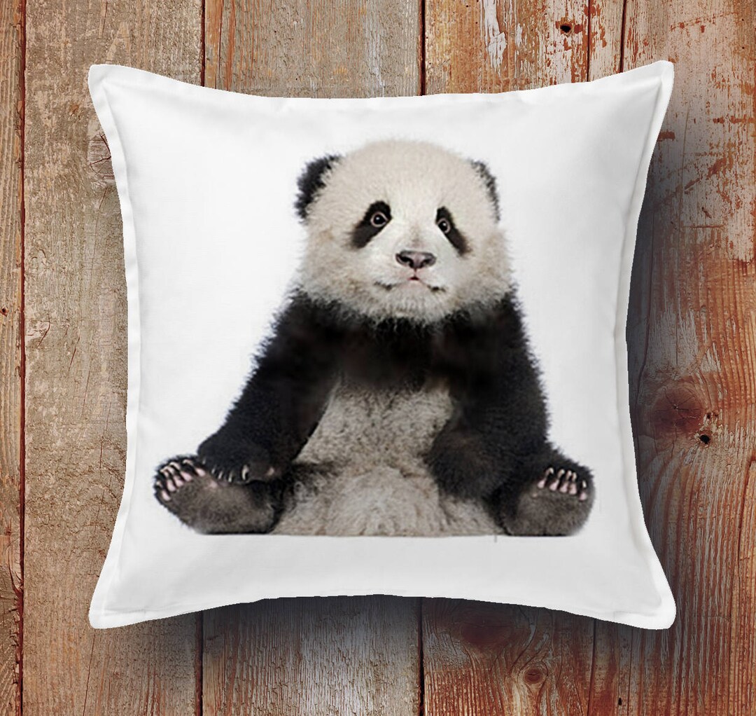 Cute Panda Cushion Cover - Panda Decorative Pillow Cover, Panda Throw ...