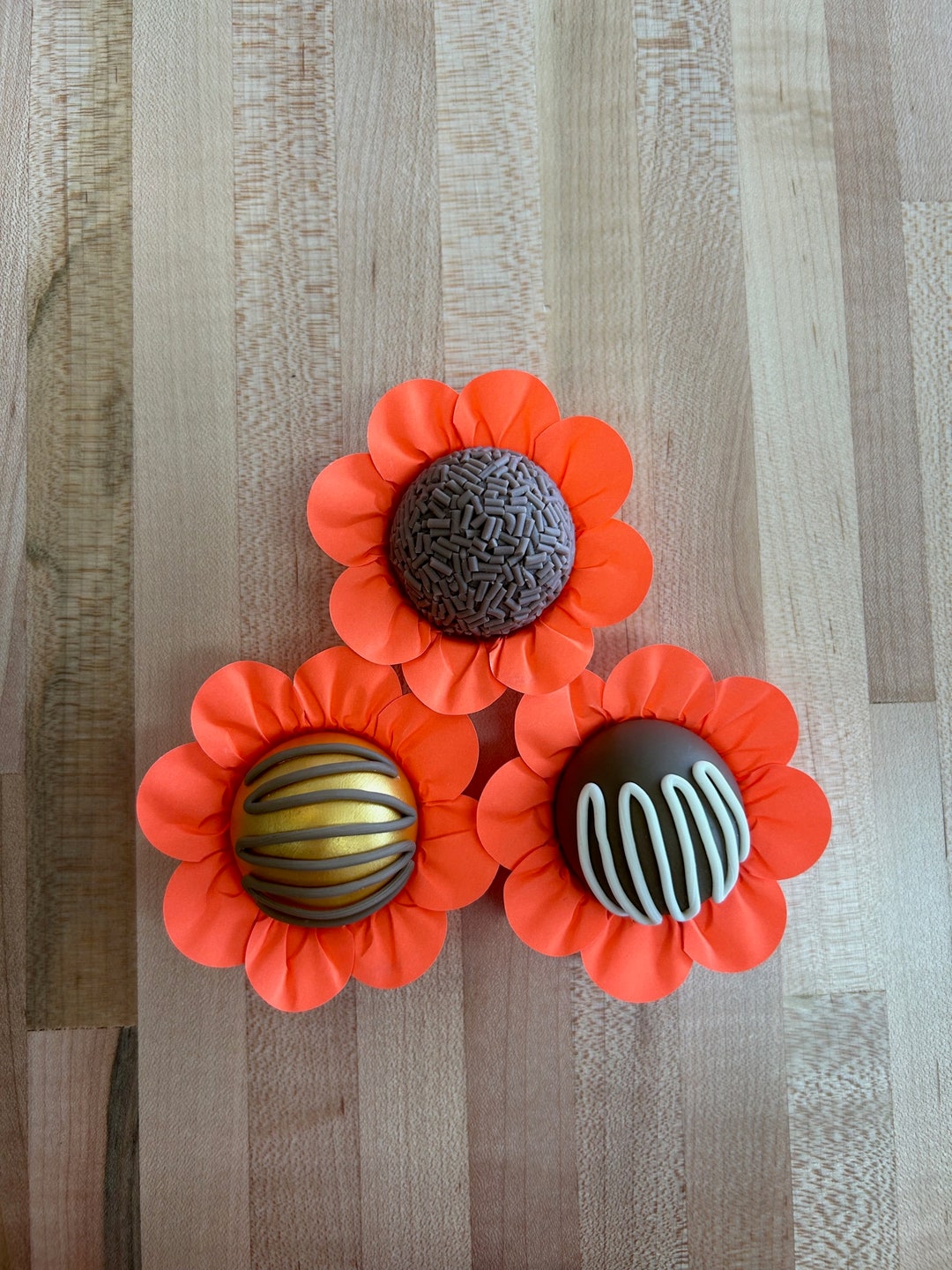 Summer Orange Wrappers for Holding Chocolate Truffles/ Rustic Wedding ...