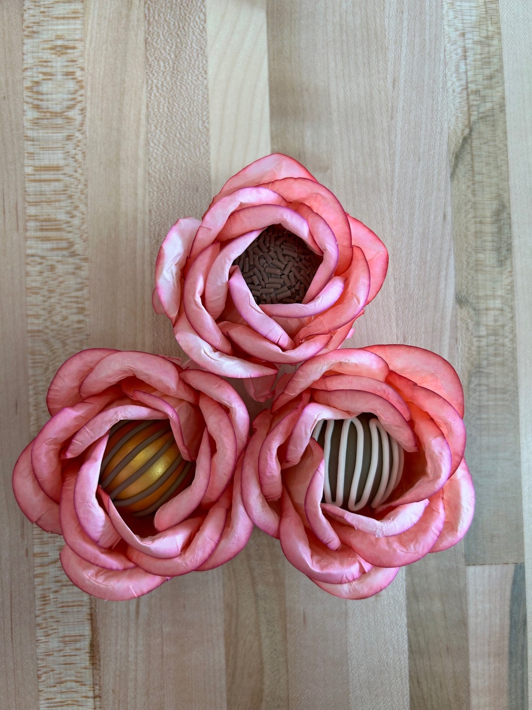 Coral Flower Wrappers for Holding Chocolate Truffles/ Wedding ...