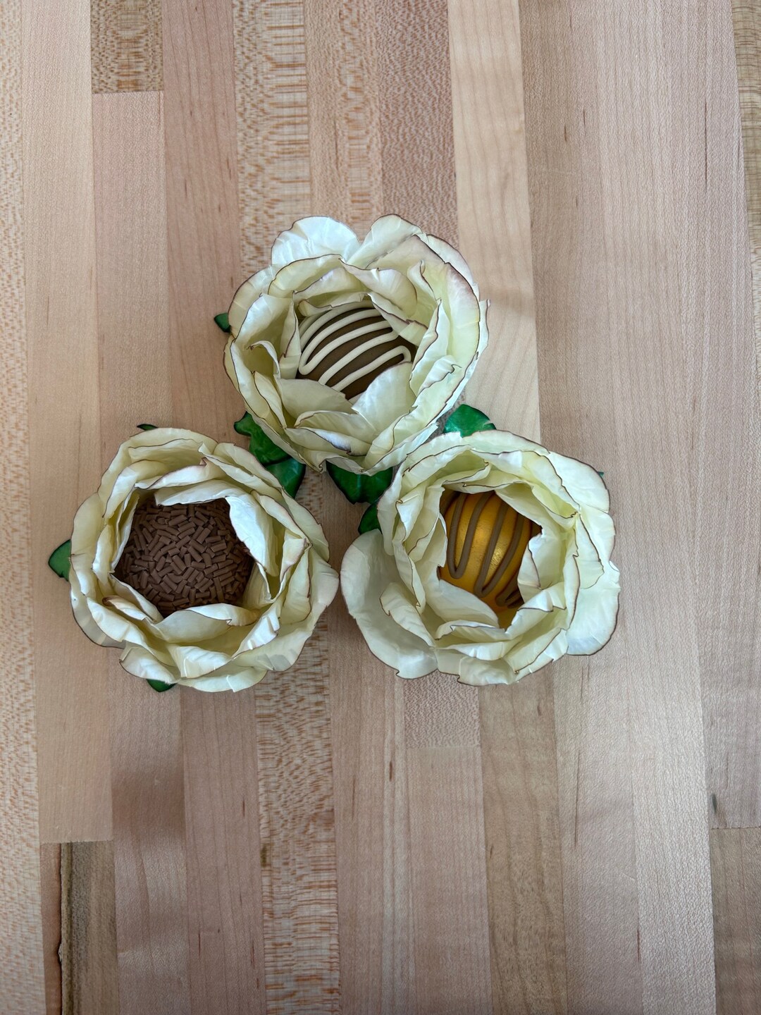 Rustic Flower Wrappers for Holding Chocolate Truffles/ Rustic Wedding ...