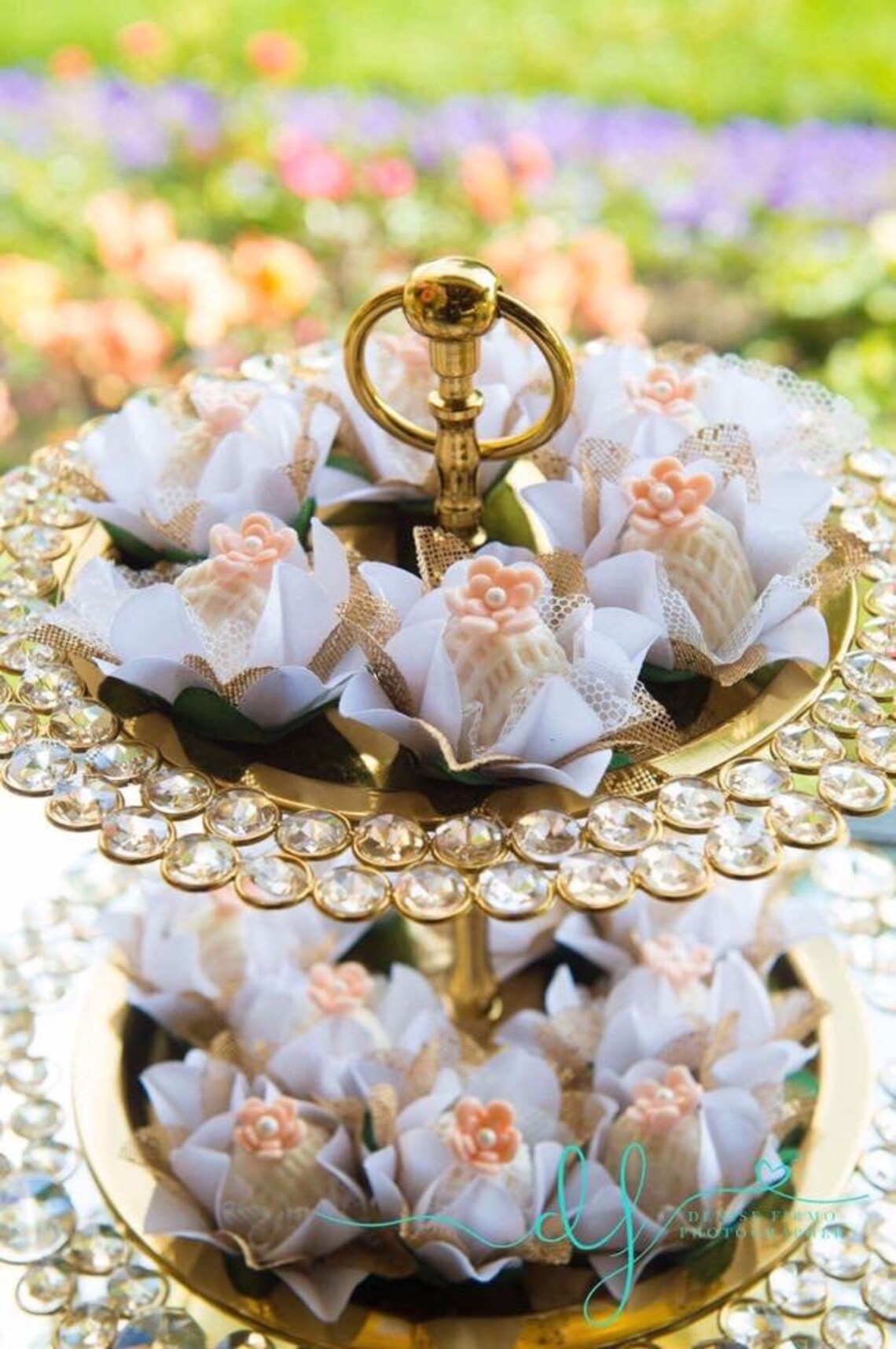 White and Gold Flower Truffle Wrappers for Holding Chocolate - Etsy