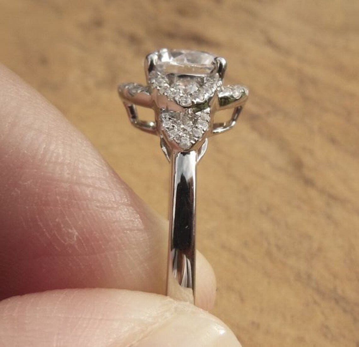 Round 7MM Diamond Engagement Ring 14k Yellow Gold Semi Mount | Etsy