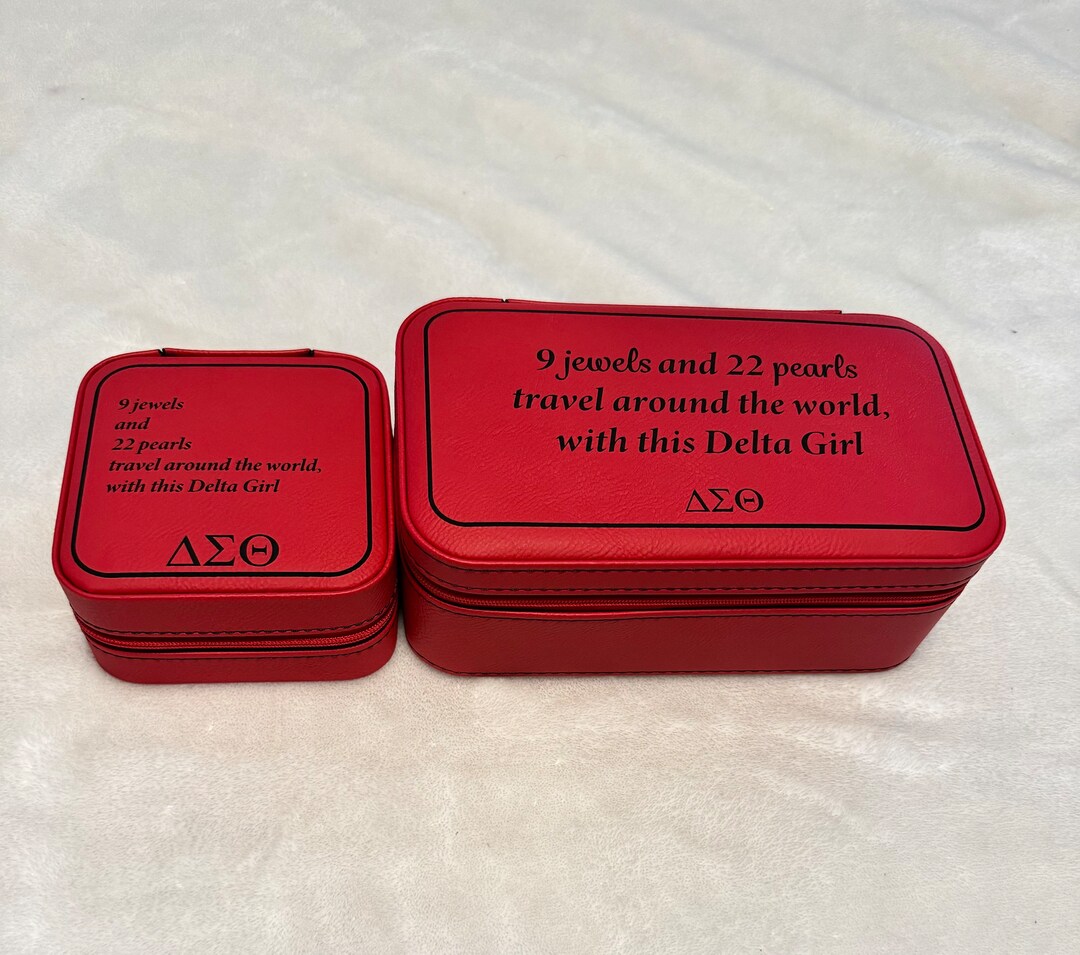 Delta Sigma Theta Travel Jewelry Box - Etsy