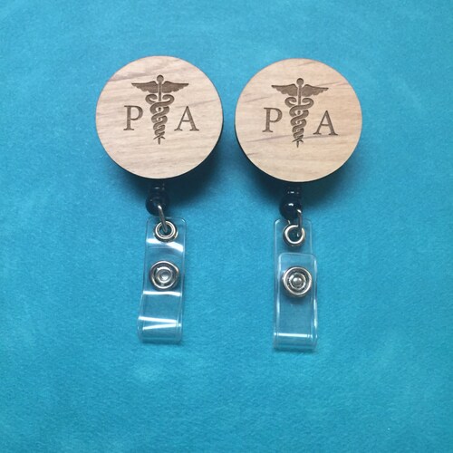 PA Physician Assistant Wood-engraved Badge Reel - Etsy
