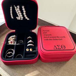 Delta Sigma Theta Travel Jewelry Box - Etsy