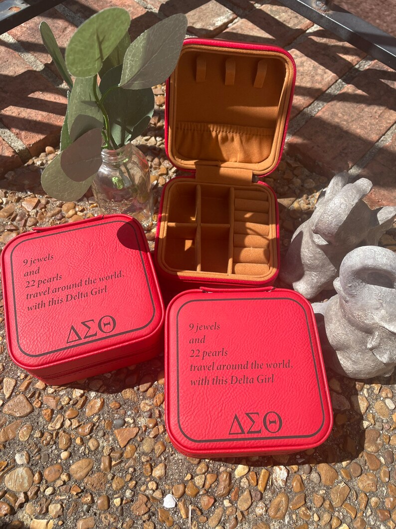 Delta Sigma Theta Travel Jewelry Box - Etsy