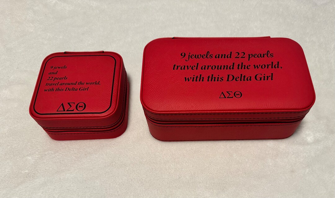 Delta Sigma Theta Travel Jewelry Box - Etsy