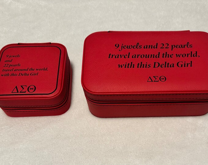 Delta Sigma Theta Travel Jewelry Box - Etsy