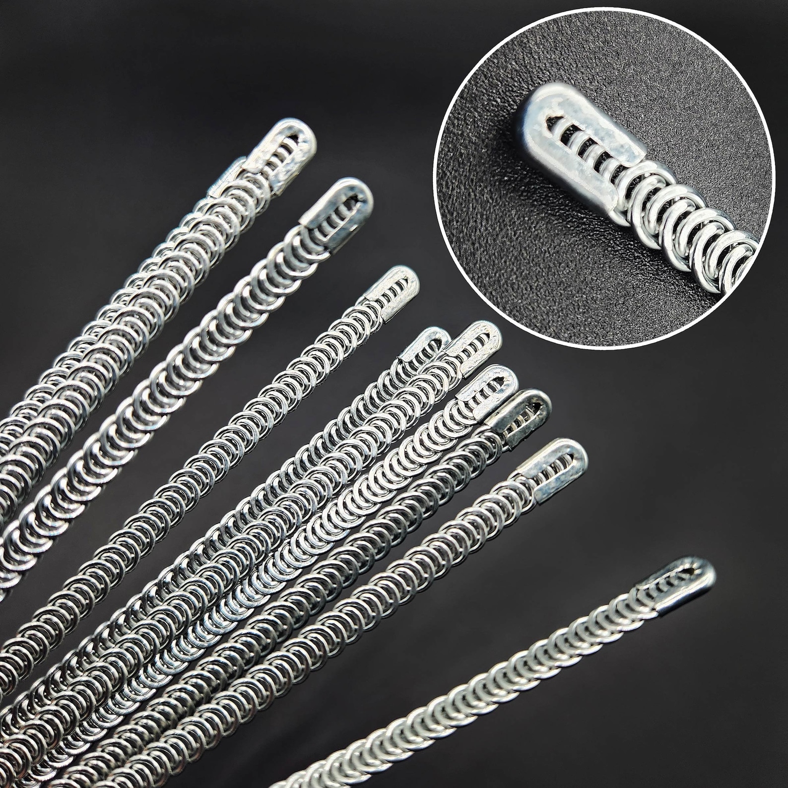 Steel Spiral Boning + Metal Ends | Galvanized Steel | 4 Sizes Available ...