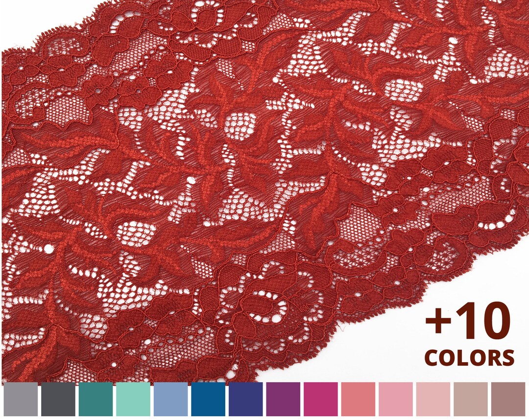 Elastic Lace 7" or 18cm - Stretch Lace for Lingerie or Apparel - Great ...