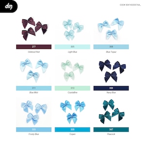 Mini Satin Bows, 1 Inch, 10 Pcs | Pre-tied Craft Bows | Tiny Bows for ...