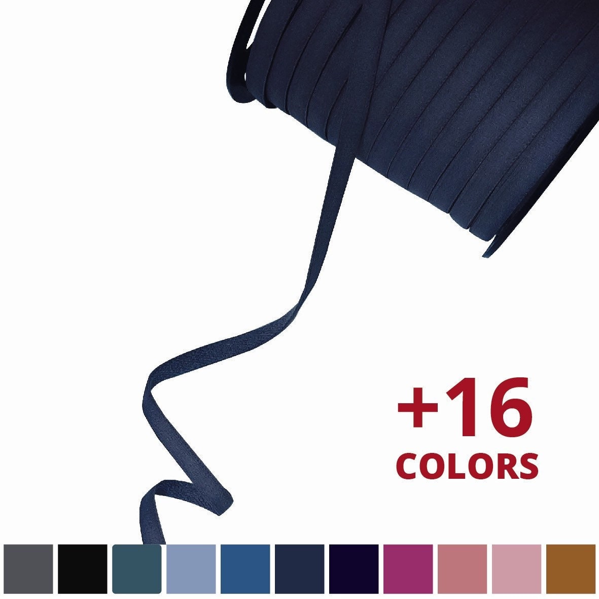 Matte Strap Elastic 1/4" or 7mm , Premium Quality Matte Finish - Bra ...