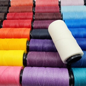 Waxed Polyester Cord 1.0mm, SETTANYL Waxed Polyester Thread for Beading ...