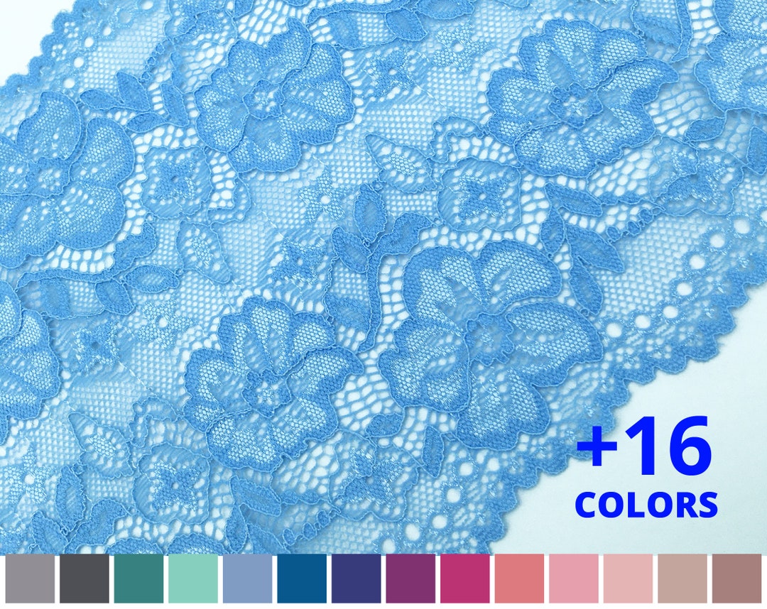Elastic Lace 7" or 18cm - Stretch Lace for Lingerie or Apparel - Great ...