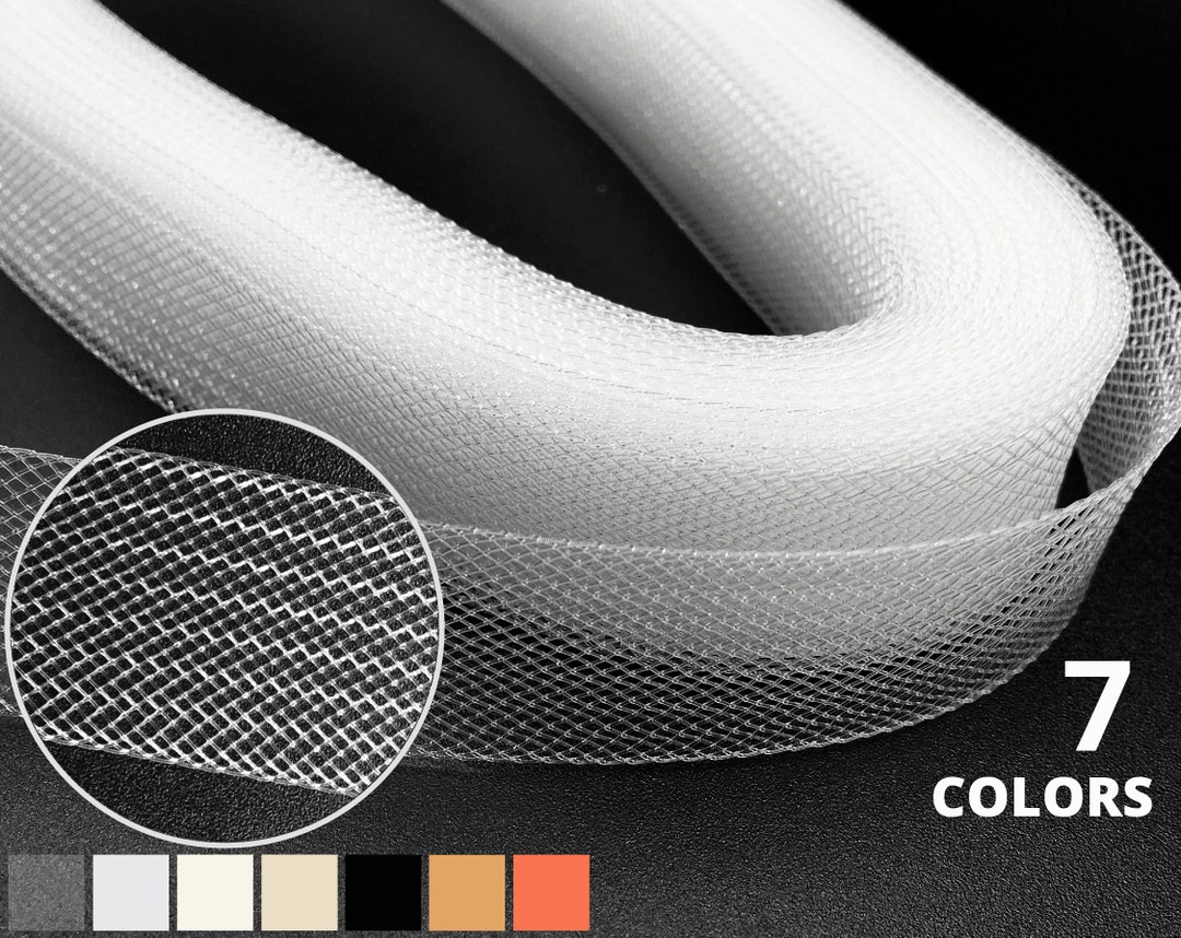 Horsehair Braid, Stiff Style, 1” or 25mm Crinoline Mesh Netting. 100% ...