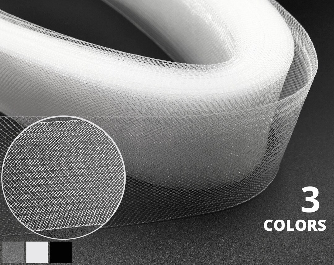 Horsehair Braid, 2" or 50mm, Soft Style, Crinoline Mesh Netting. 100% ...