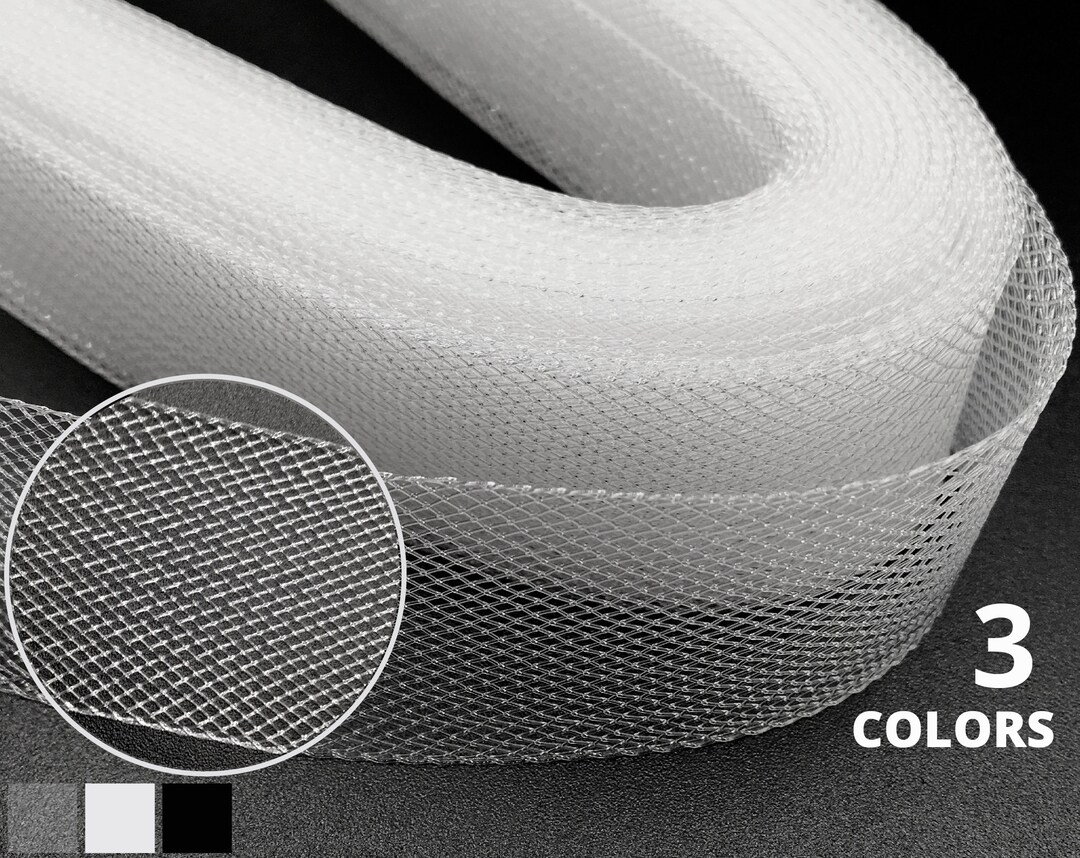 Horsehair Braid, Stiff Style, 1 3/8” or 35mm, Crinoline Mesh Netting ...