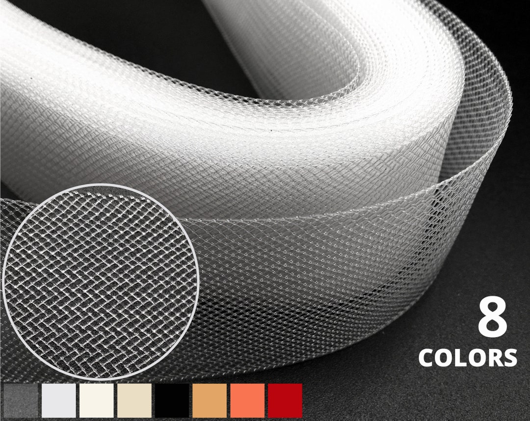 Horsehair Braid, Stiff Style, 2" or 50mm, Crinoline Mesh Netting. 100% ...