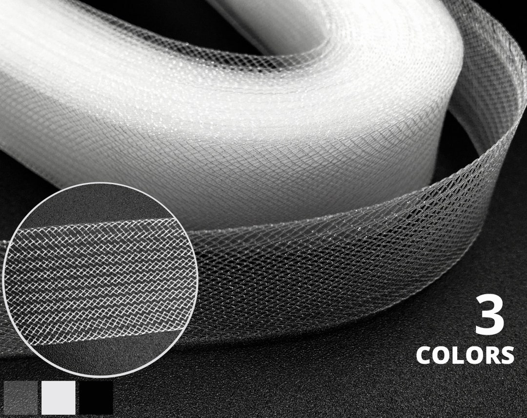 Horsehair Braid, Soft Style, 1” or 25mm, Crinoline Mesh Netting. 100% ...