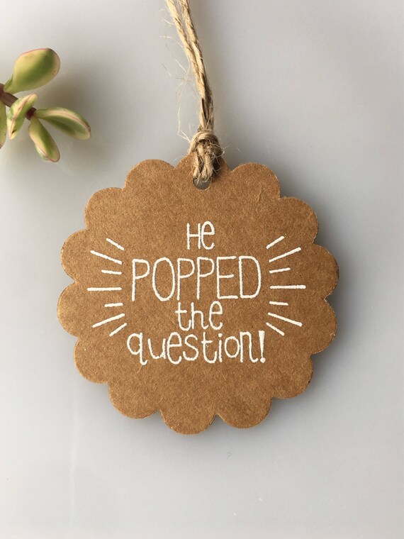 Set of 10 Handmade he POPPED the Question Favor | Etsy