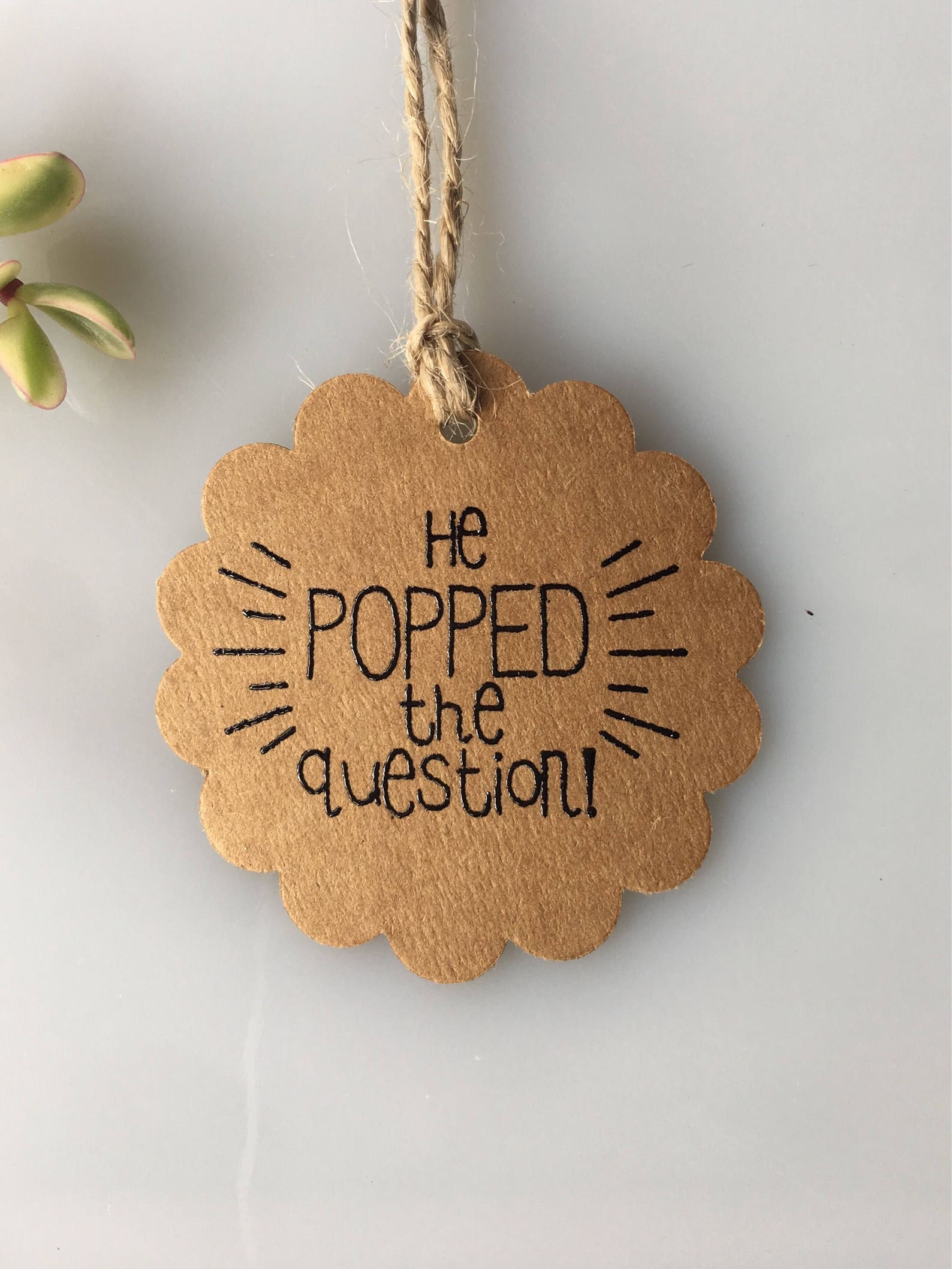 Set of 10 Handmade he POPPED the Question Favor - Etsy