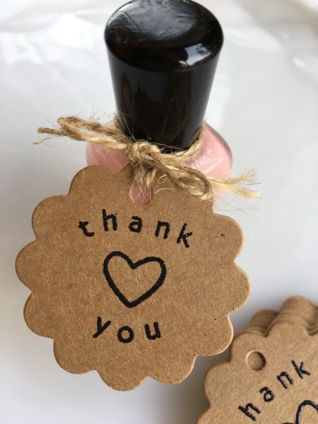 Handmade Thank You Tags-nail Polish Bridal Shower Favor-baby Shower ...