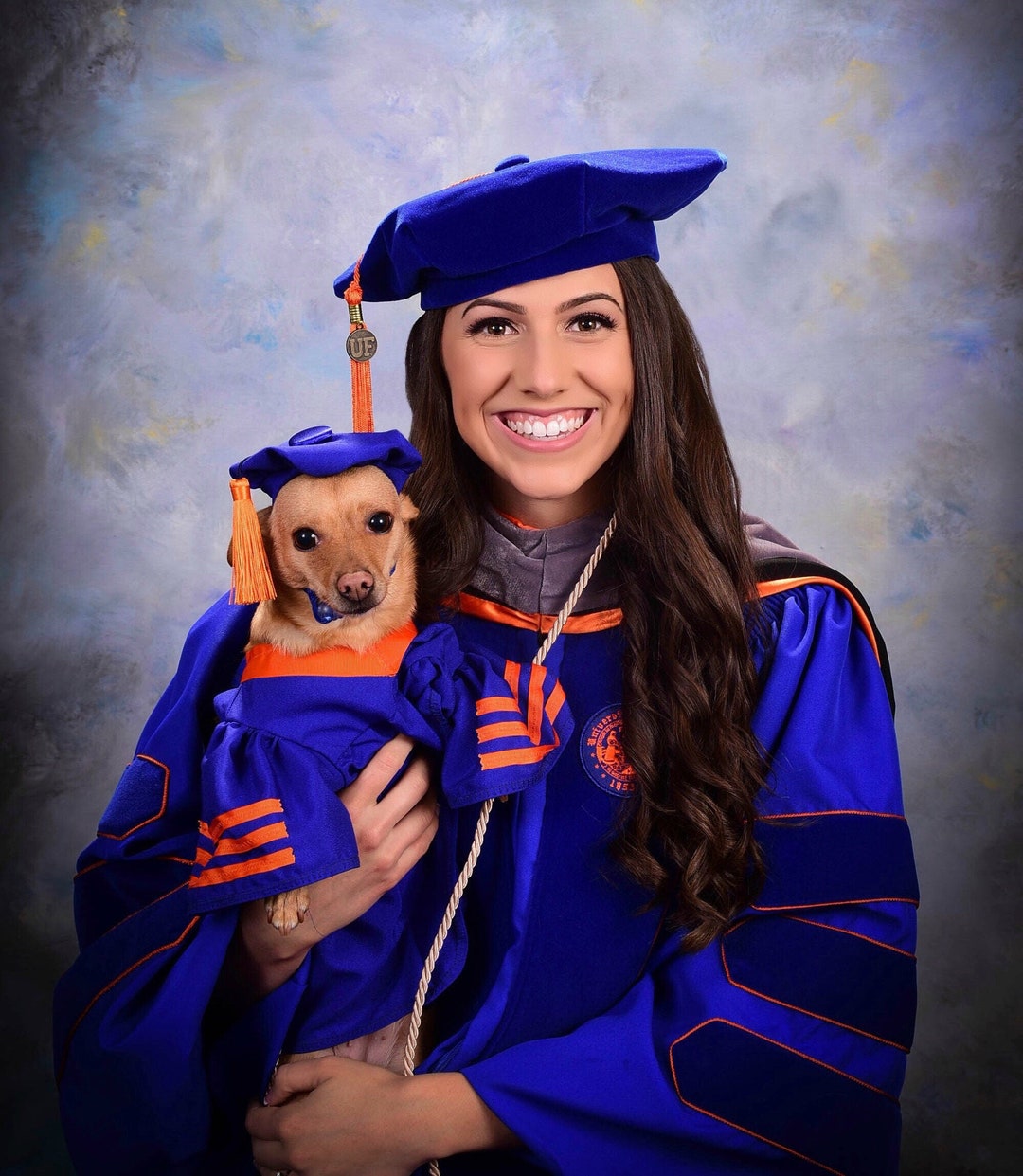 Pet Graduation Cap and Gown: Custom Doctoral Outfit - Velvet Detail - Etsy