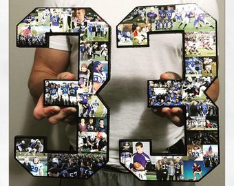 Number photo collage | Etsy