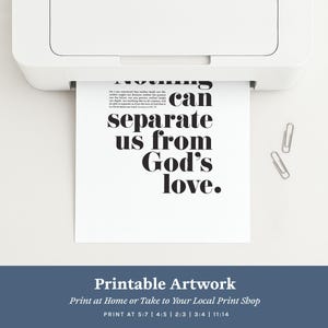 Romans 8:38 Bible Verse Poster, Christian Scripture Print (digital ...