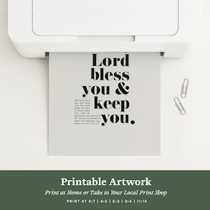 Numbers 6:24-26 Bible Verse Print, Blessing Art (digital Download) - Etsy