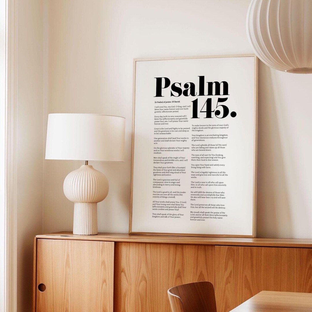 Psalm 145 Scripture Print, Christian Wall Art (digital Download) - Etsy UK