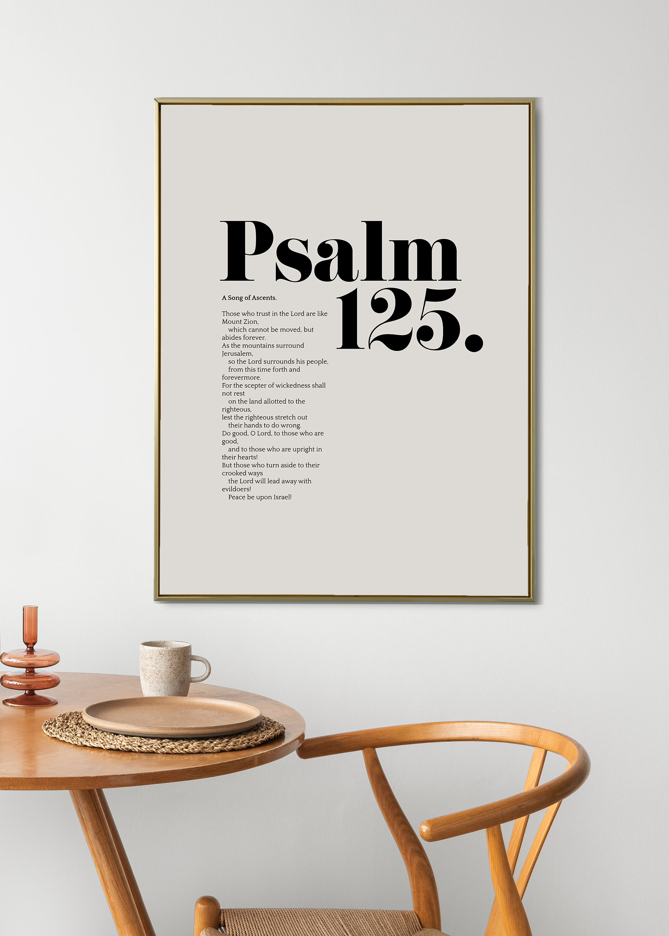 Art mural de versets bibliques du psaume 125, décoration minimaliste ...