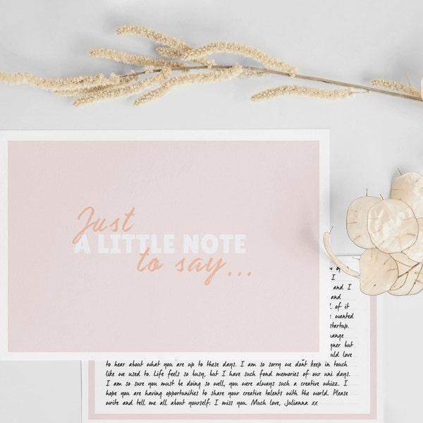 Just a Little Note - Etsy