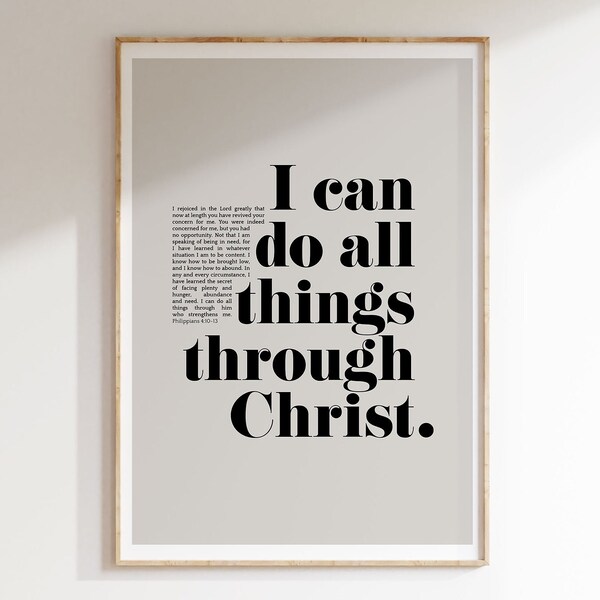 Bible Verse Philippians 4:13 I Can Do All Things Through - Etsy