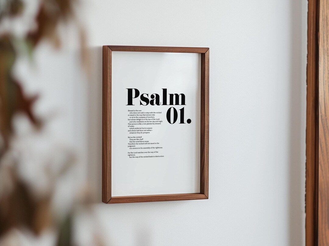NIV Psalm 1 Bible Verse Wall Art, DIGITAL DOWNLOAD, Christian Modern ...