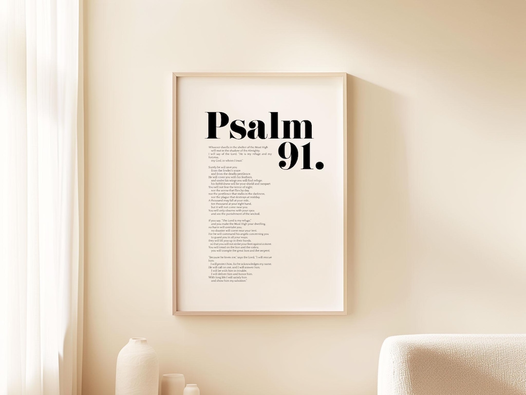 Psalm 91 NIV Bible Verse Wall Art, DIGITAL DOWNLOAD, Christian Modern ...