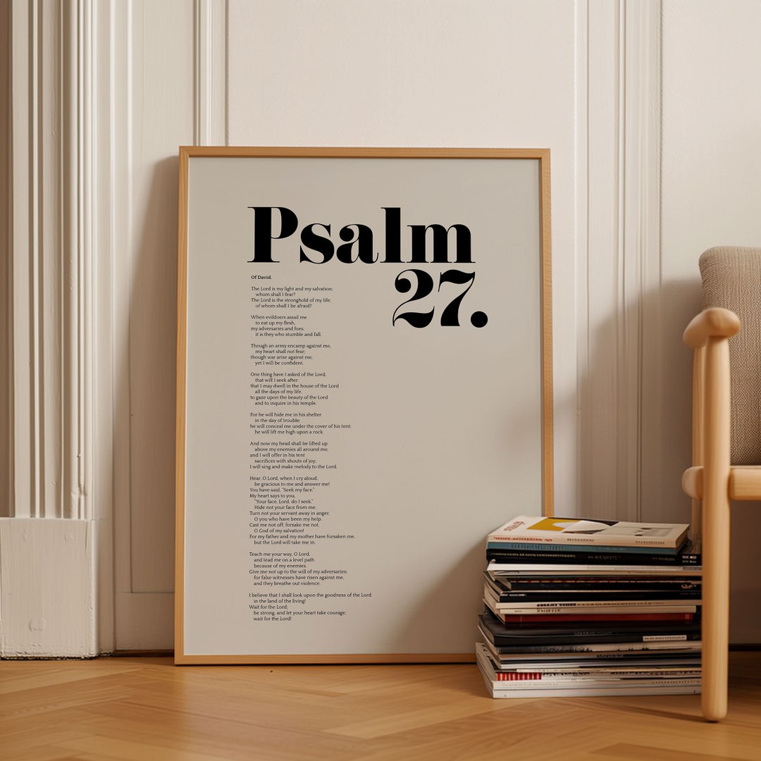 Psalm 27 Bold Christian Wall Art, Whom Shall I Fear, the Lord is My ...