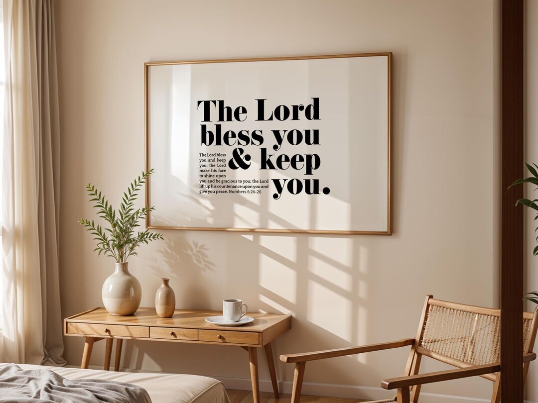 Numbers 6 23 24 the Lord Bless You and Keep You Landscape Print, Home ...