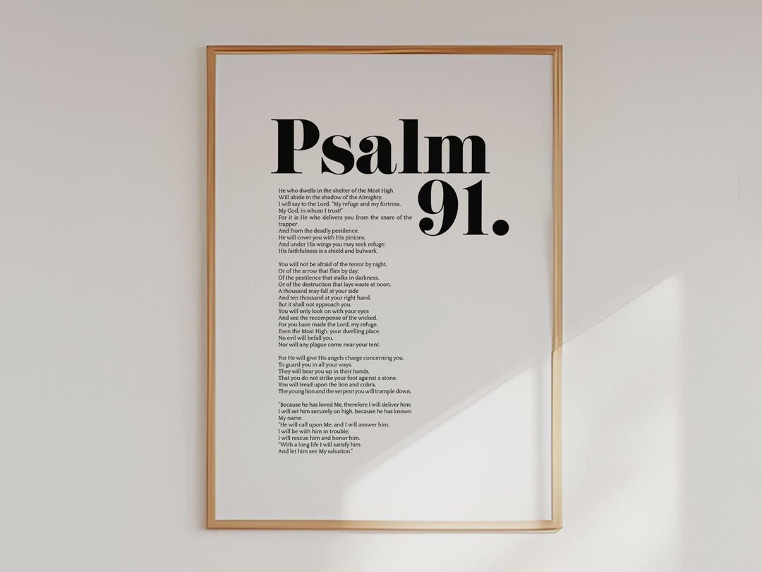Psalm 91 NASB 95 Bible Verse Wall Art, DIGITAL DOWNLOAD, Christian ...