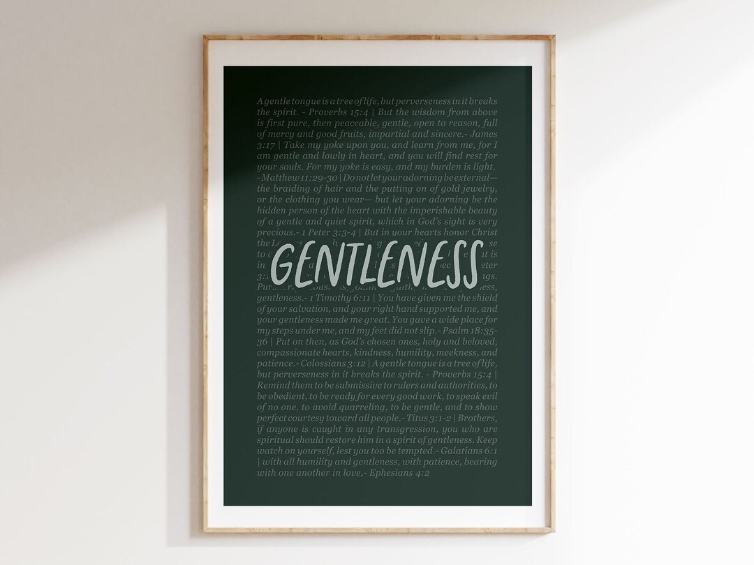 Gentleness Fruit of the Spirit Digital Download, Bible Verse Artwork ...